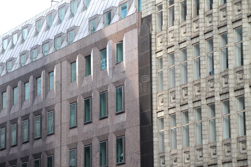 Contrasting Architectural Facades Editorial Photography - Image of ...