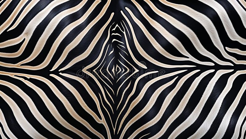 Top-down Texture of Zebra Hide Flattened with Clean Black and White ...