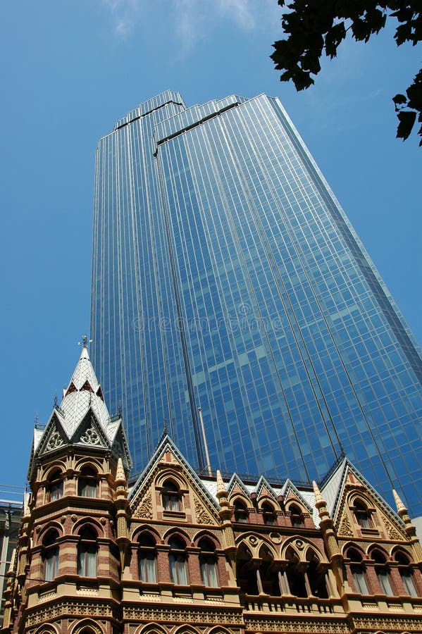 Contrasting buildings stock image. Image of glass, building - 1481487