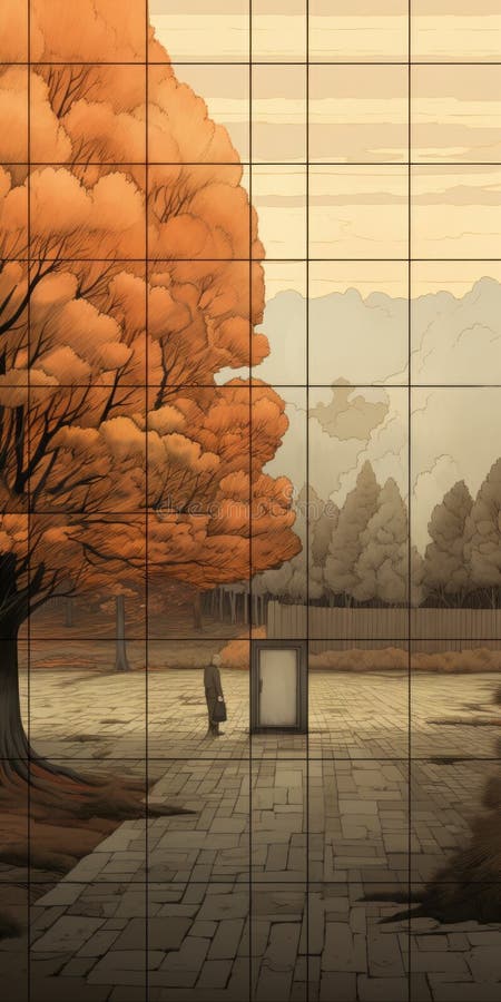 Contrasting Chiaroscuro Hyperrealistic Illustration of Two Trees in a ...