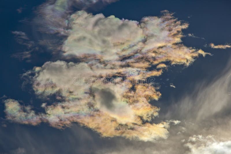 Contrasting Clouds Reflect Bright Sunlight. Bright Sky at Noon Stock ...