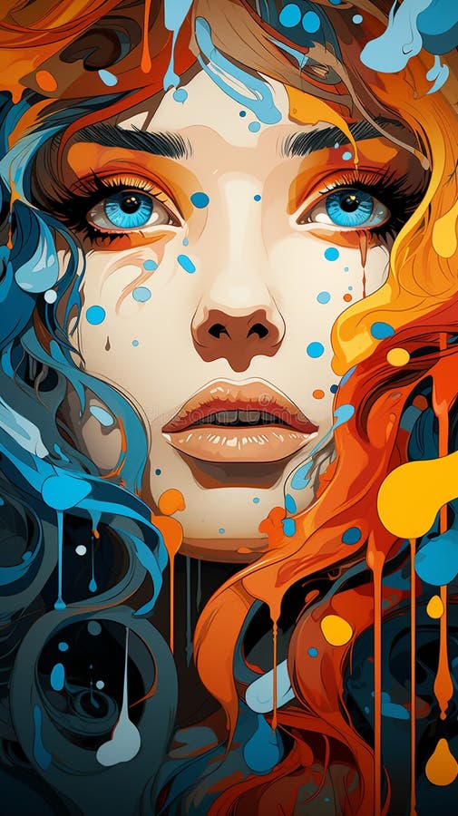 Contrasting Colorful Modern Comic Cartoon Background Stock Illustration ...