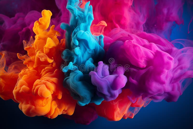 Contrasting Colors Blending Together Seamlessly. Generative AI Stock ...