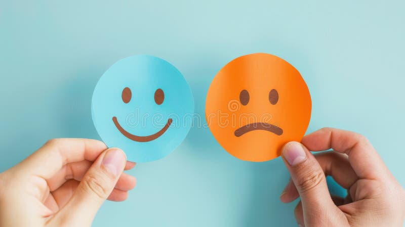 The Contrasting Emotion Faces.AI Generated Image Stock Photo - Image of ...
