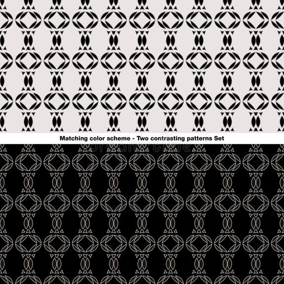 Contrasting Patterns Set stock vector. Illustration of forms - 32841119