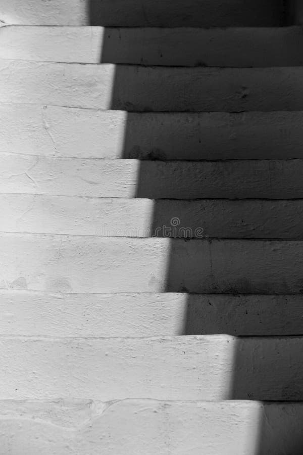 Contrasting Shadows on a Staircase of Concreate Stock Photo - Image of ...