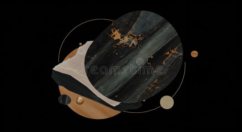 Contrasting Textures and Forms in a Modern Abstract Composition Design ...