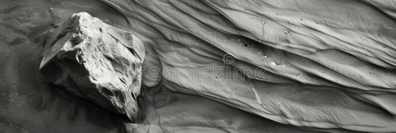 Contrasting Textures of Soft Sand and Weathered Rocks Creating a ...