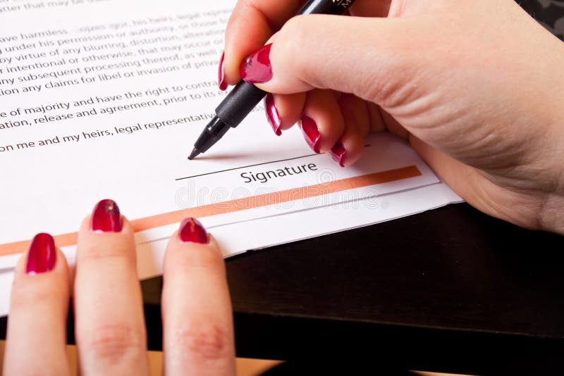 Contrat de signature photo stock. Image du contact, affaires - 19139372