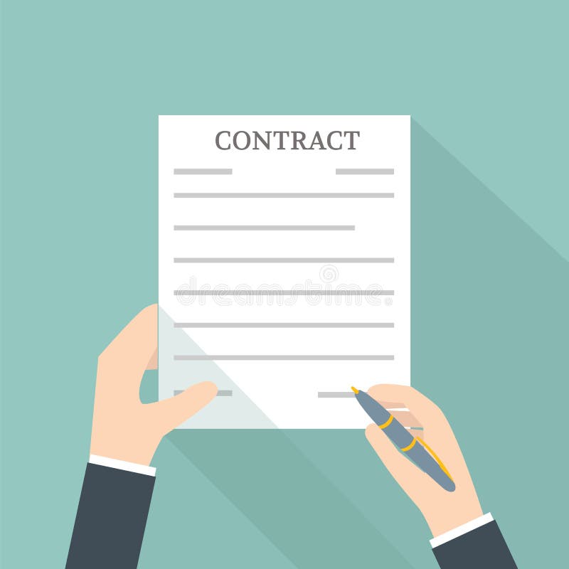 Contrat De Signature De Main Illustration De Vecteur Illustration de ... Contrat De Signature De Main Illustration De Vecteur Illustration de ...