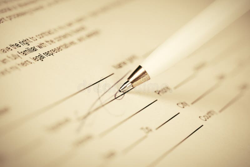 Contrat de signature image stock. Image du affaire, signe - 170866537