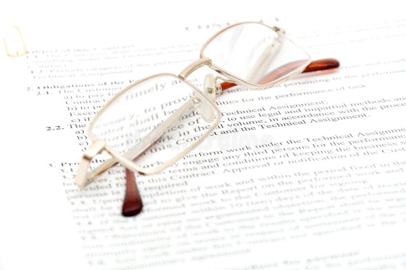 Contrat permissible photo stock. Image du document, cour - 17850802