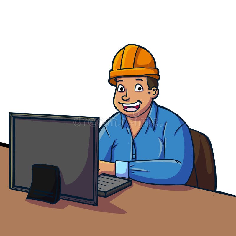 Estilo De Caricatura De Iconos De Contratista De Desarrollo Ilustración ...