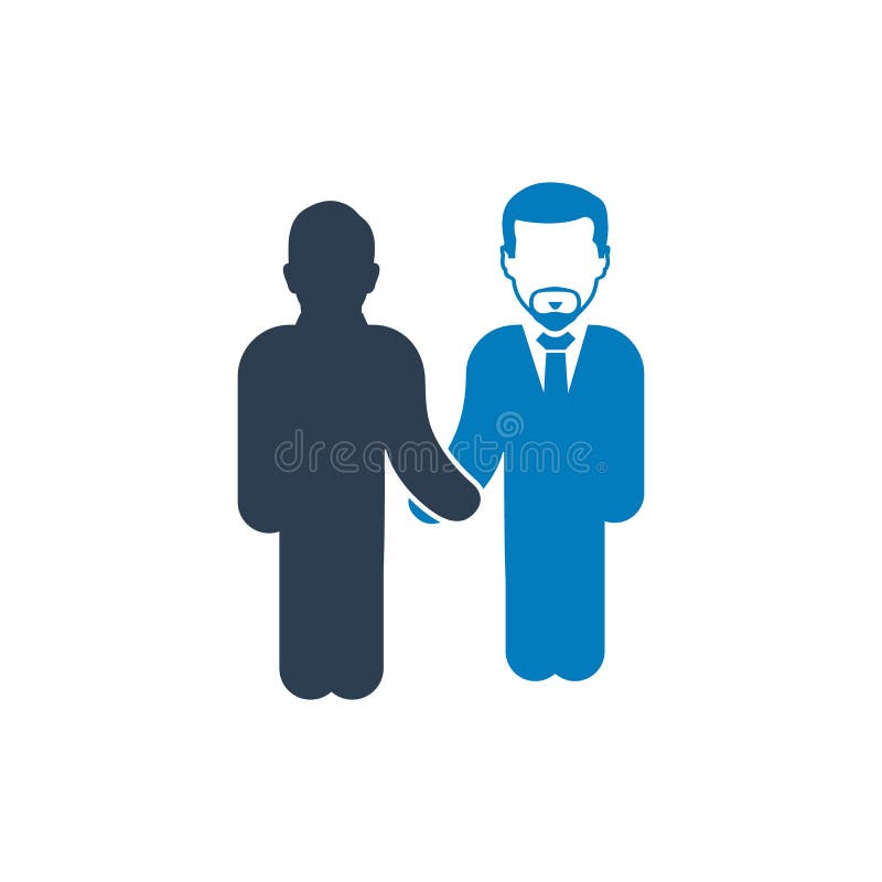 Contrato Comercial, Icono De Trato Ilustración del Vector - Ilustración ...