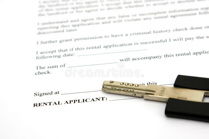 Contrato Rental foto de stock. Imagem de subscrever, letra - 6500954