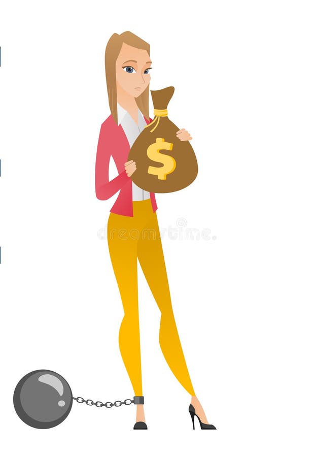 Contribuable Captif Tenant Le Sac Avec Des Impôts Illustration de ...