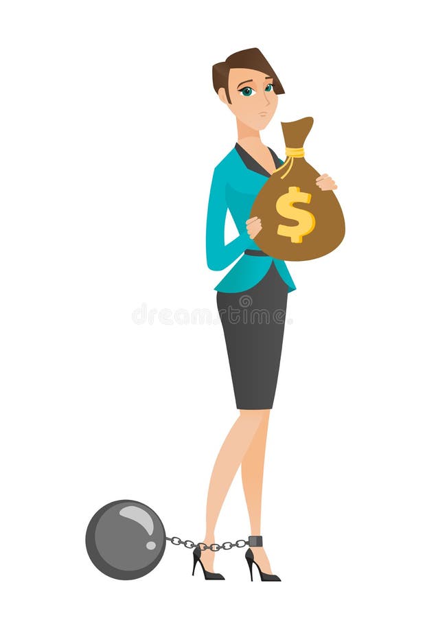 Contribuable Captif Tenant Le Sac Avec Des Impôts Illustration de ...