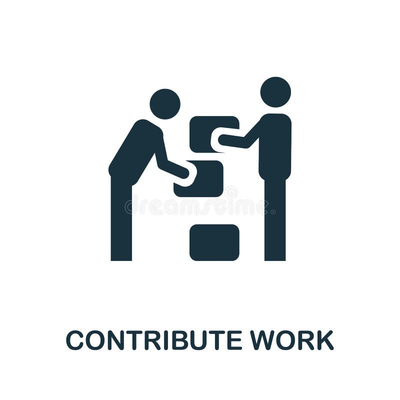 Contribute Work Icon. Simple Element from Business Management ...