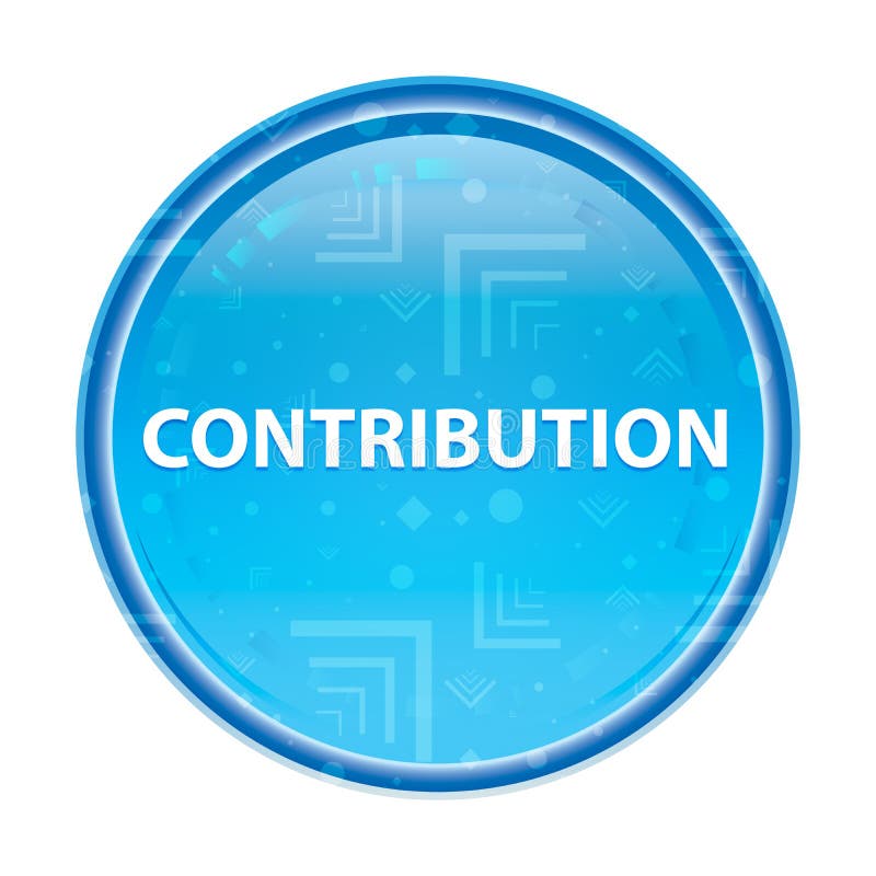 Contribution Floral Blue Round Button Stock Illustration - Illustration ...