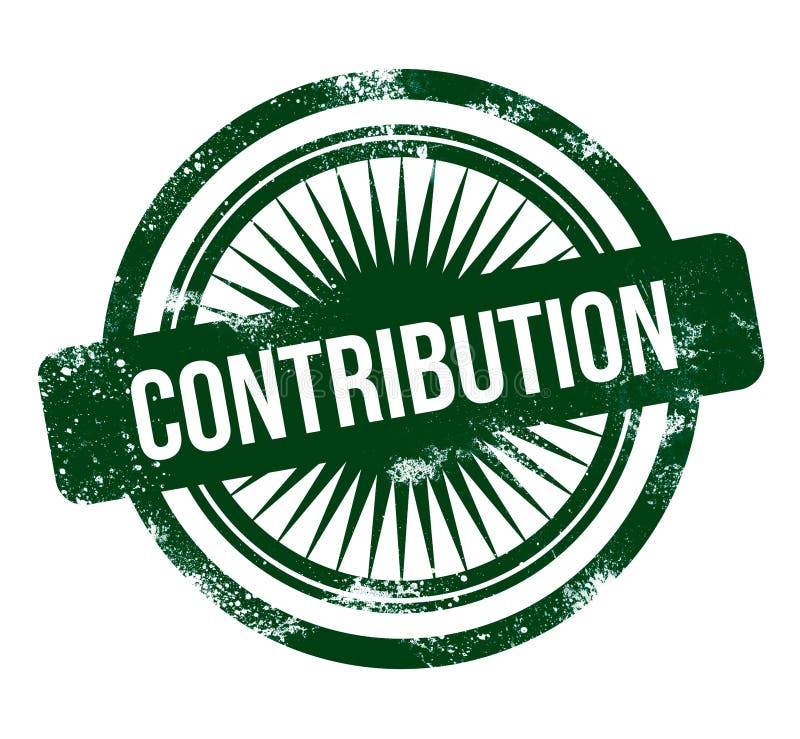 Contribution - Green Grunge Stamp Stock Illustration - Illustration of ...
