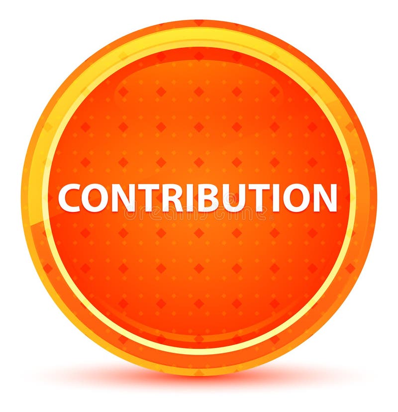 Contribution Natural Orange Round Button Stock Illustration ...