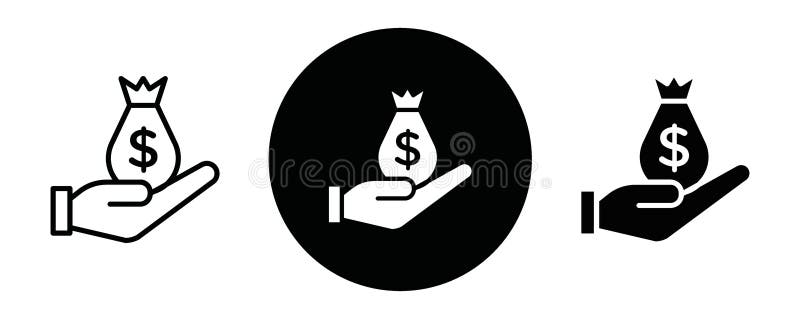 Contribution Outline Icon Collection or Set. Contribution Thin Vector ...