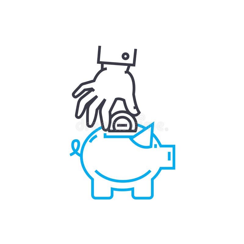 Contribution To the Project Vector Thin Line Stroke Icon. Contribution ...