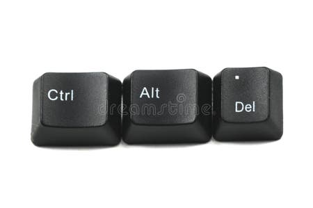 Control, alt and delete stock image. Image of solution - 9655697