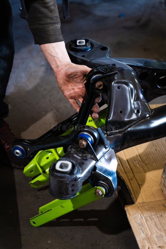 Control Arms with Polyurethane Bushings Installing Process on Drift Car ...