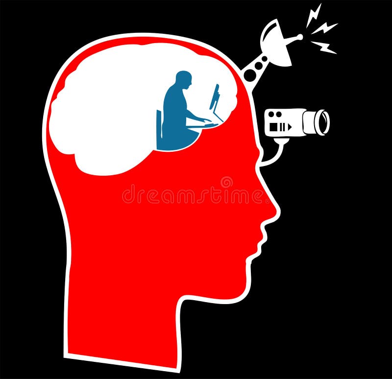 Control of Attention Male Head Icon Stock Vector - Illustration of ...