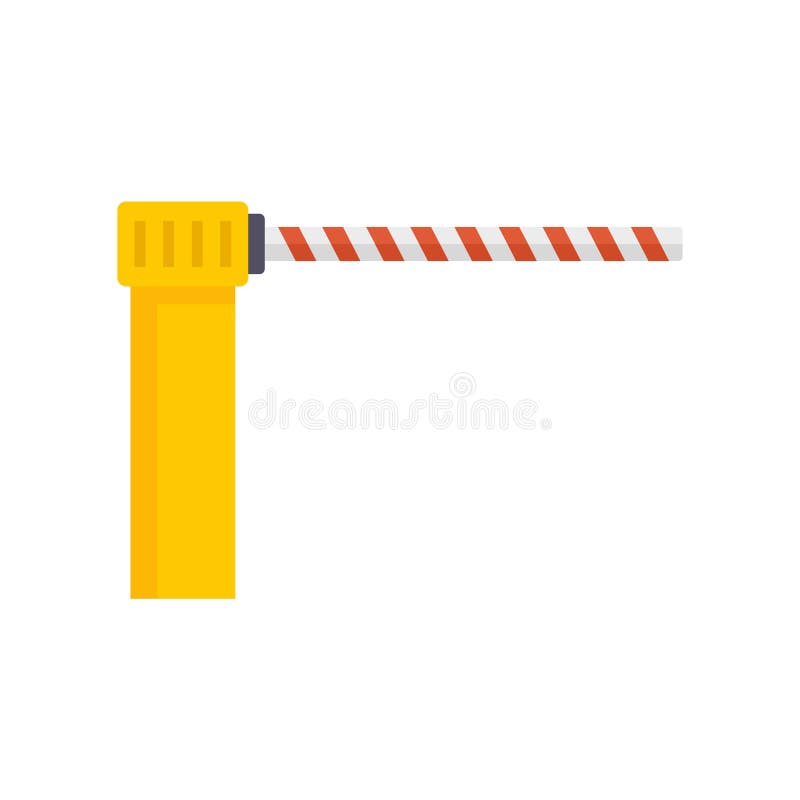 Control Barrier Icon Flat Isolated Vector Stock Vector - Illustration ...