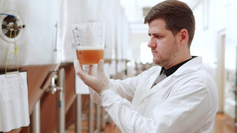 Control of Beer Products at a Brewery Stock Video - Video of ...