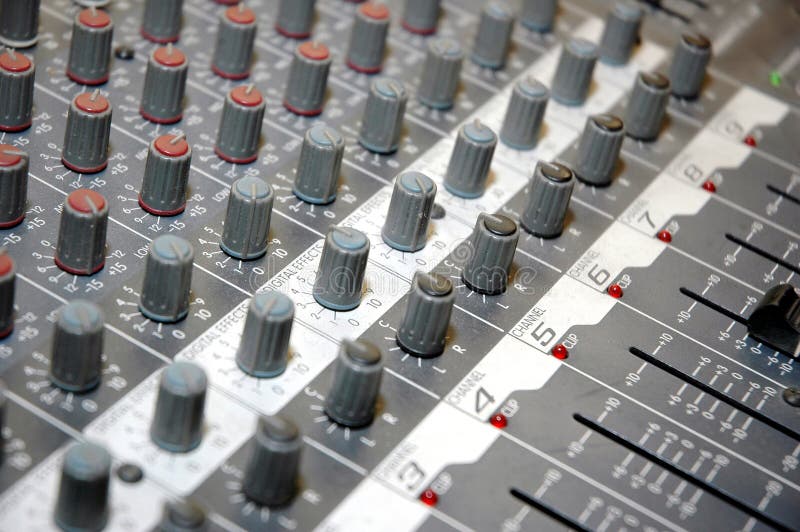 Control board sound mixer stock image. Image of concert - 27361555