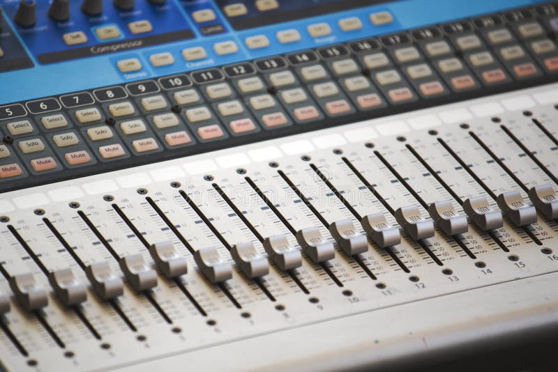 Control Board of Sound Mixer Stock Image - Image of detail ...