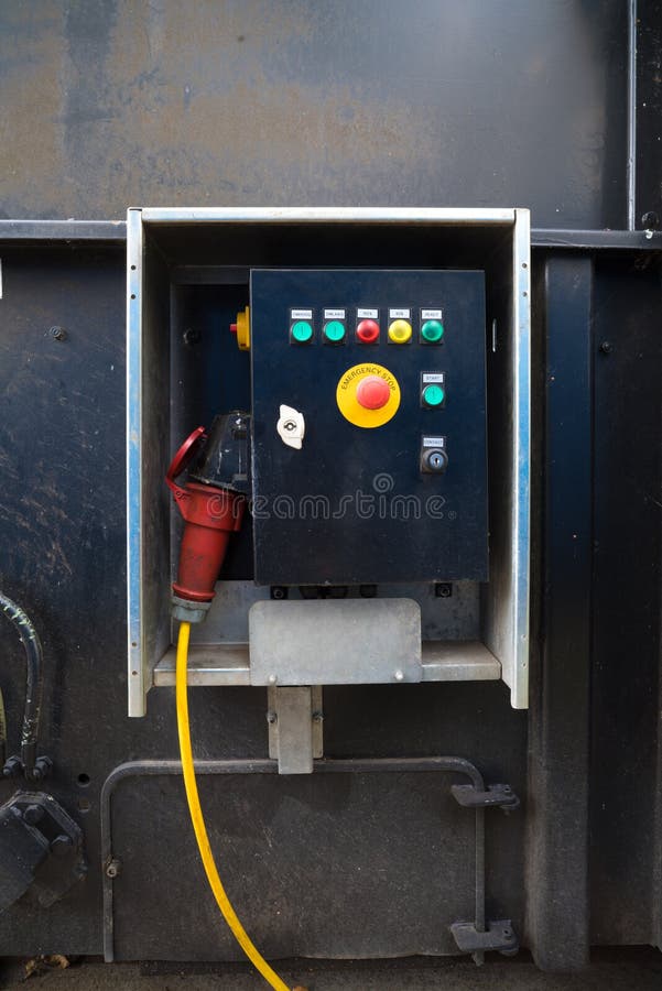 Control box on a container stock photo. Image of control - 202565132