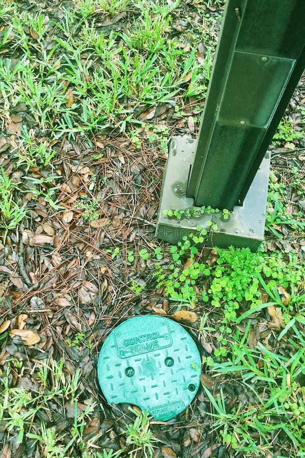 Control Box in Ground stock image. Image of lawn, grass - 117676547