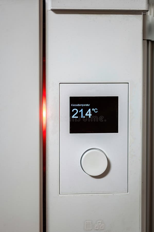 Control Box of a Heating System with Temperature Display. Stock Photo ...