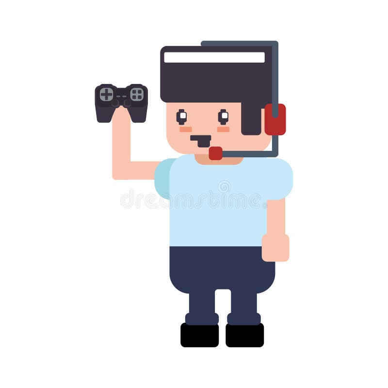 Control Boy Pixel Video Game Play Icon. Vector Graphic Stock Vector ...