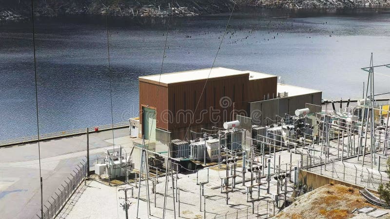 Control Building and Transformers at Strathgordon Dam Stock Video ...