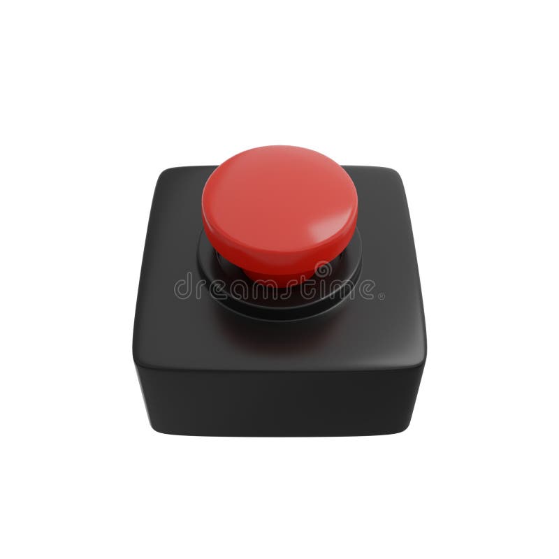 Control Button and Watch Out Icon Object 3d Set Stock Vector ...