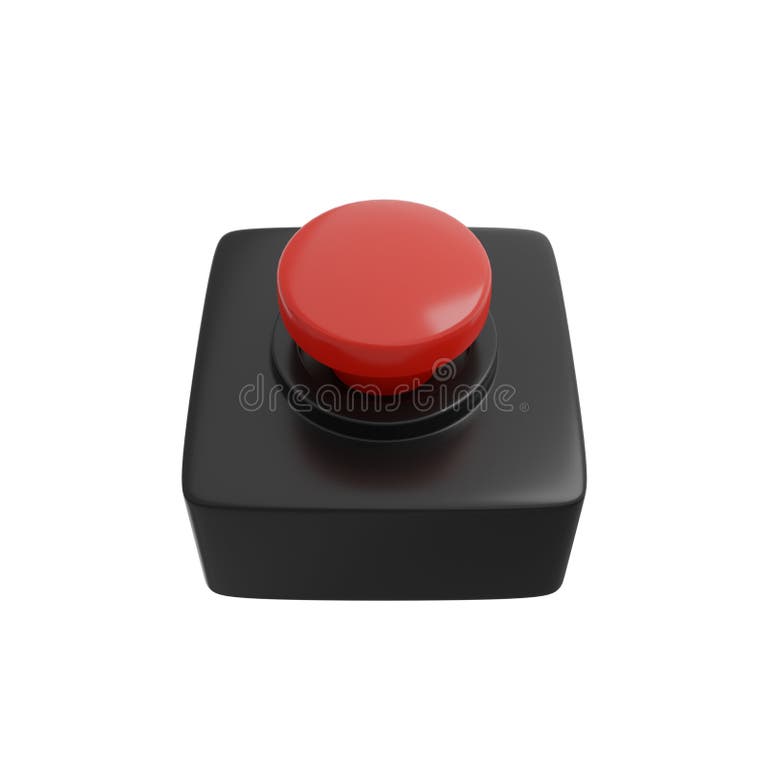 Control Button and Watch Out Icon Object 3d Set Stock Vector ...