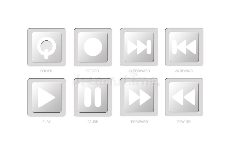 CD DVD control buttons stock illustration. Illustration of control ...