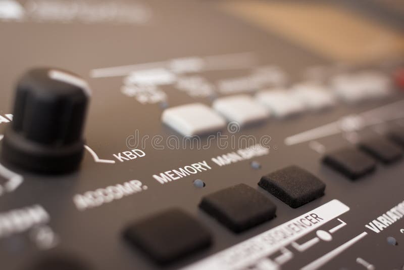 Control Buttons for Electronic Musical Keyboard Stock Photo - Image of ...