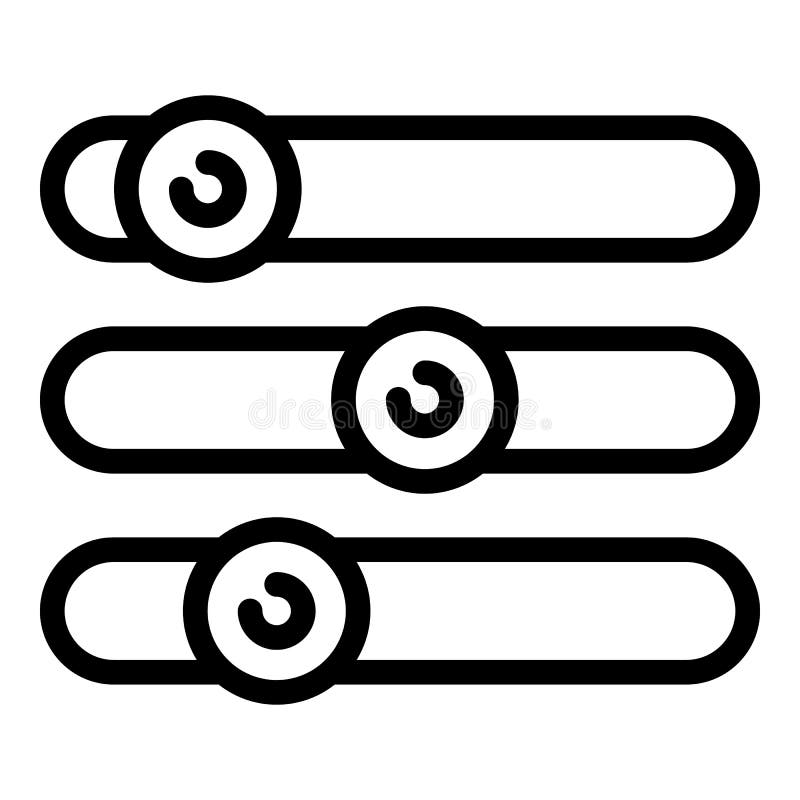 Control Buttons Icon, Outline Style Stock Vector - Illustration of ...