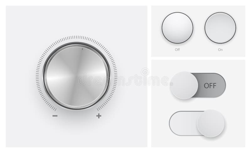 Control buttons set stock vector. Illustration of power - 210014034