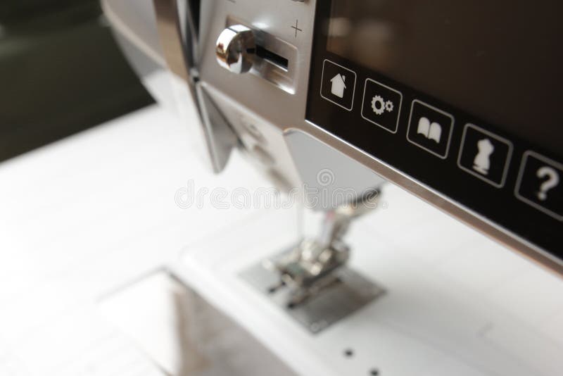 Control Buttons and Touchscreen of a Modern Computerised Sewing Machine ...