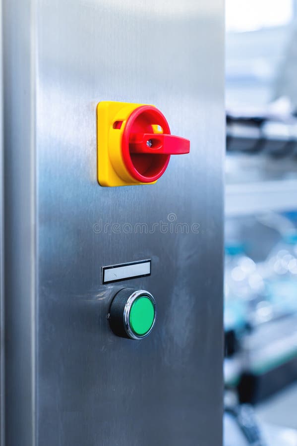 Control Cabinet with Buttons and Switches. Power Plant Low Voltage ...