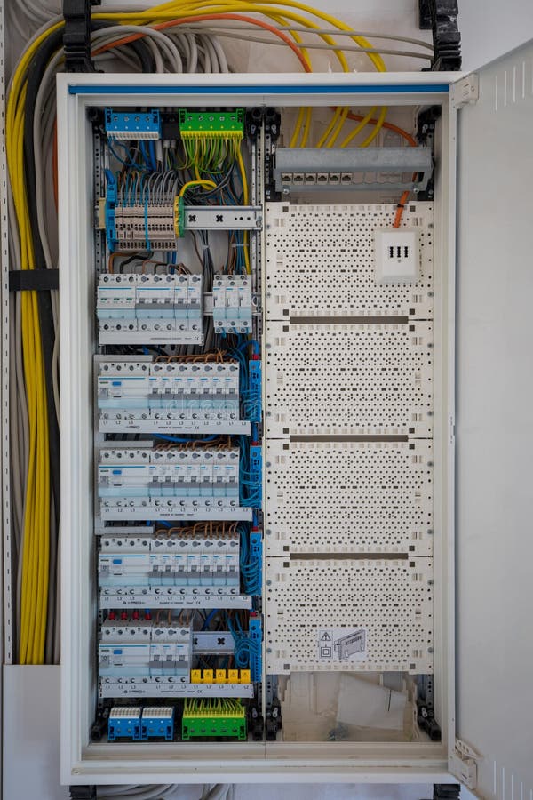 Control Cabinet for the Electrical System of a House Stock Photo ...