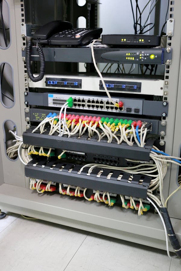 Control Cabinet Network System. Stock Photo - Image of server ...