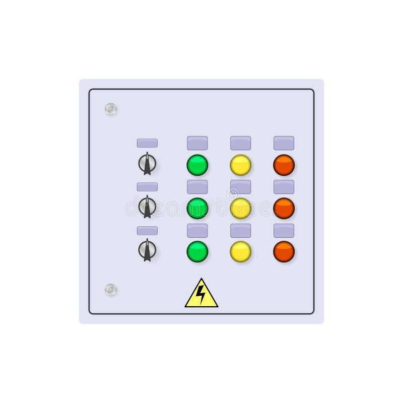 Control Cabinet. Vector Illustration on White Background. Stock ...